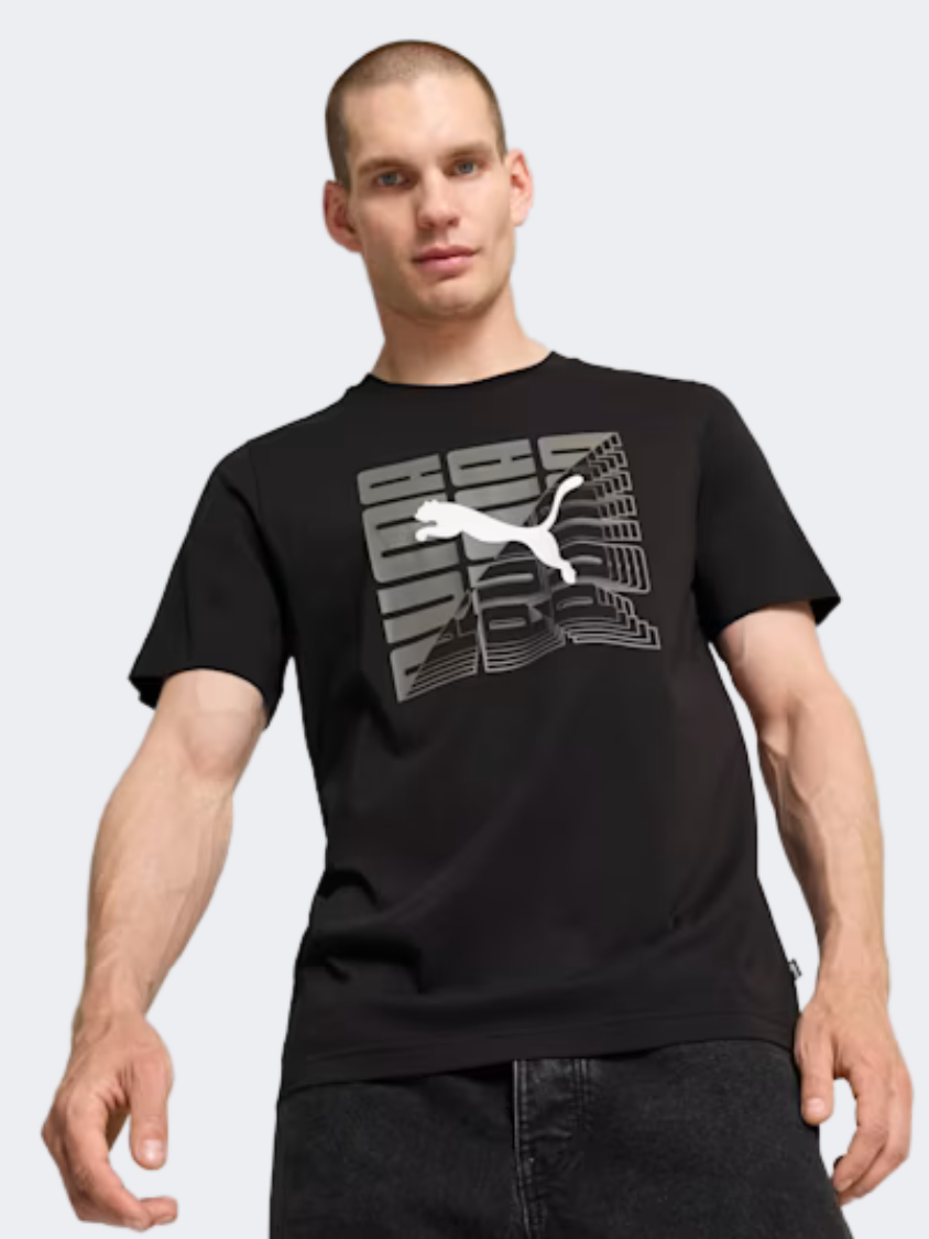 Puma Graphics Men Lifestyle T-Shirt Black – Mike Sport Iraq