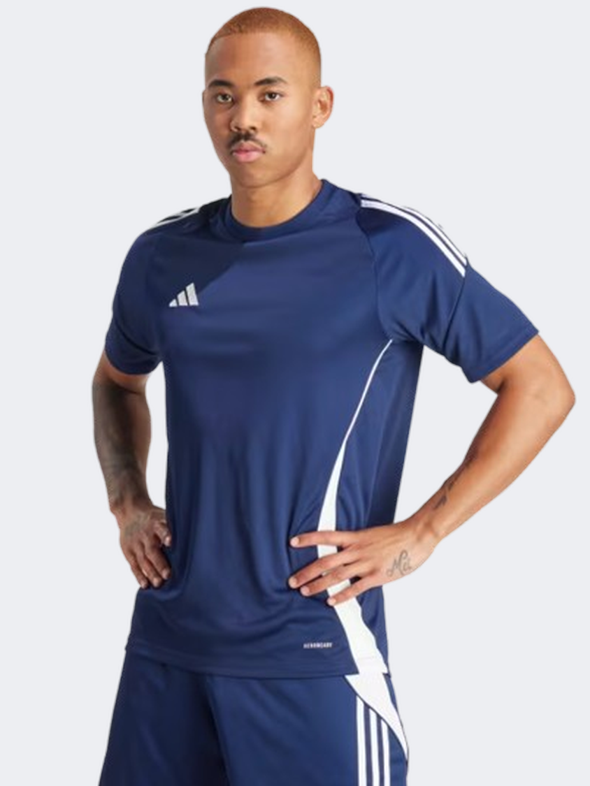 Adidas Tiro 24 Men Football T-Shirt Navy Blue/White – Mike Sport Iraq