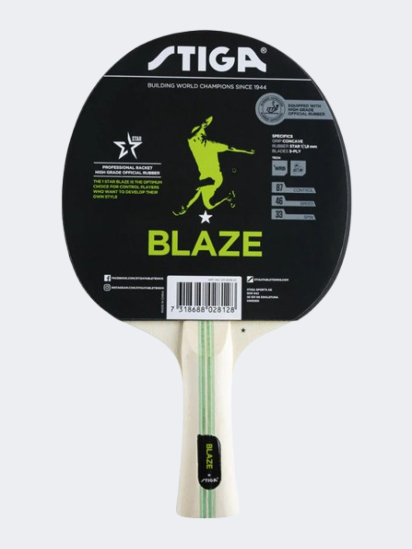 Stiga Blaze Star 1 Table-Tennis Racquet Black/Red/Brown – Mike Sport Iraq