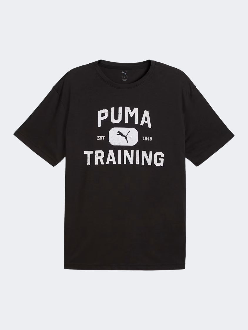 Puma Graphics Train Logo Relaxed Men Training T-Shirt Black – Mike ...