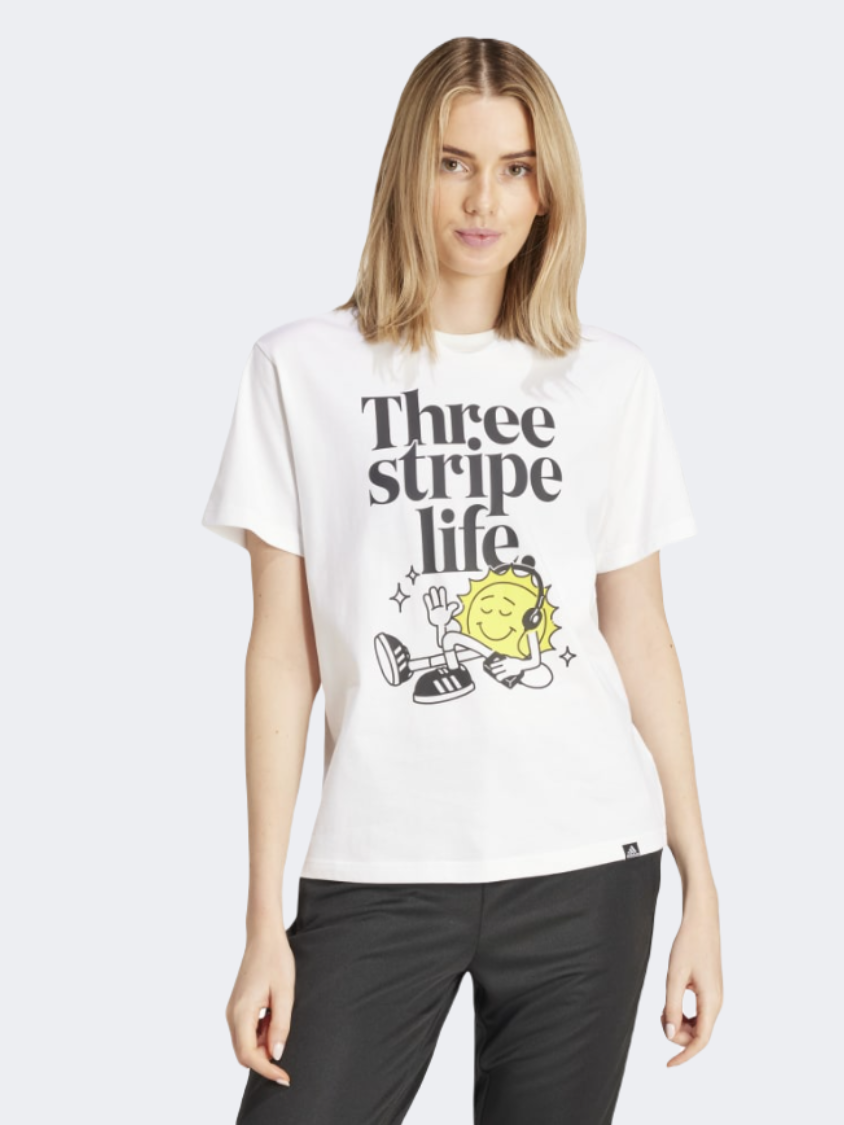 Adidas Positive Women Sportswear T-Shirt White – Mike Sport Iraq