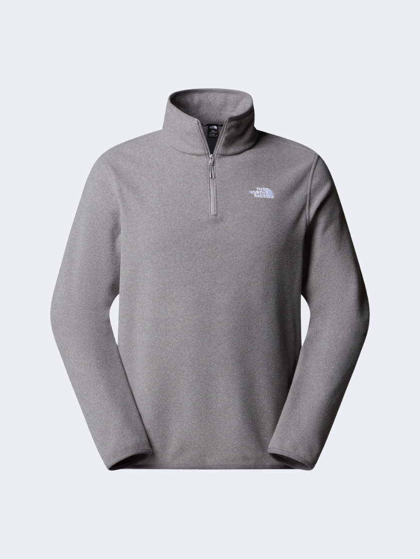 The North Face Glacier 1/4 Zip Men Hiking Fleece Medium Grey Heather ...