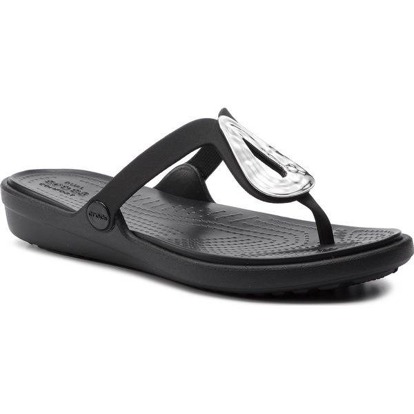 Crocs Footwear Women Lifestyle 205582-01V Sanrah Liquid Metallic Flip ...